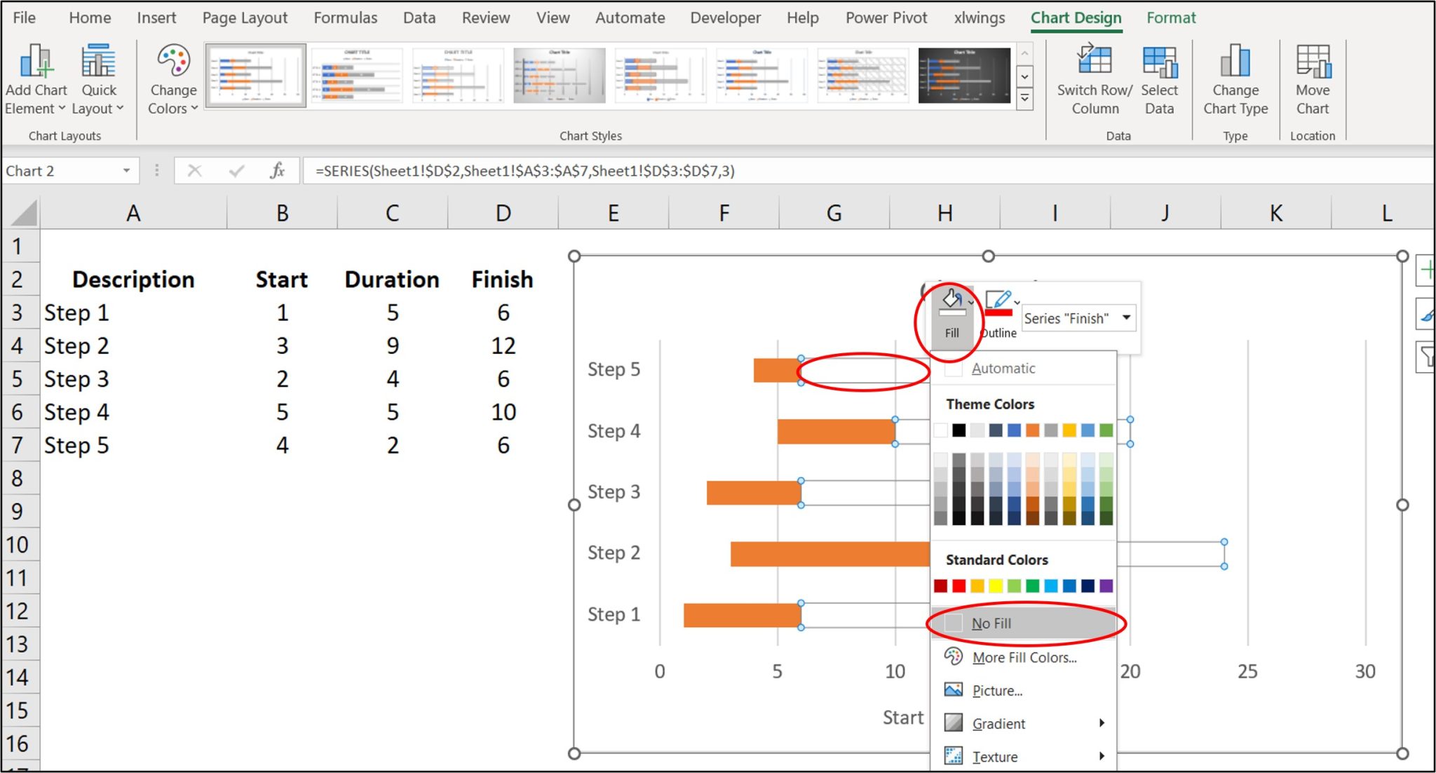 Creating Gannt Charts in Microsoft Excel